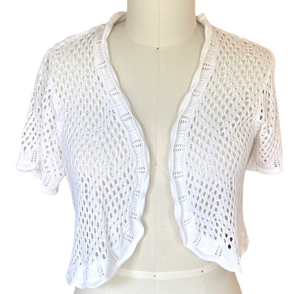 Sara Morgan | Sweaters | Sara Morgan Ladies White Bolero Short Cardigan ...